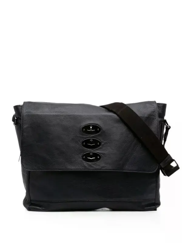 Mulberry 2000-2026 Grained Calfskin Brynmore Messenger Bag Crossbody Bag - Black
