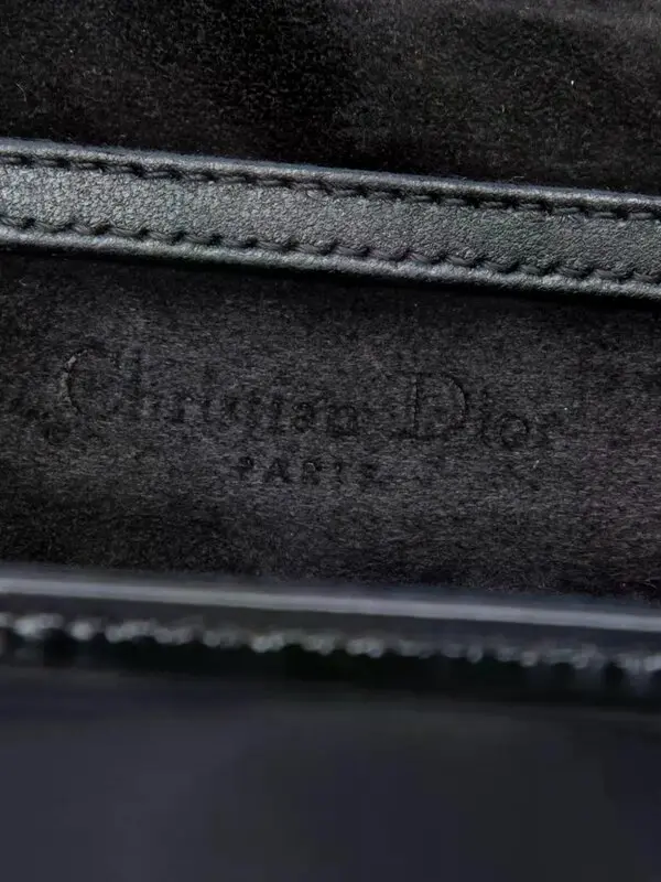 Dior 2017 Studded Patent Diorama Top Handle Wallet On Chain Satchel