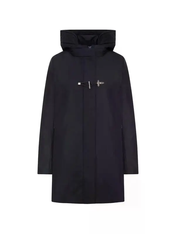FAY ARCHIVE Hooded Toggle-fastening Coat - Blue
