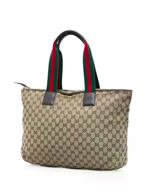 Gucci 2016-2026 Gg Canvas Web Tote Bag