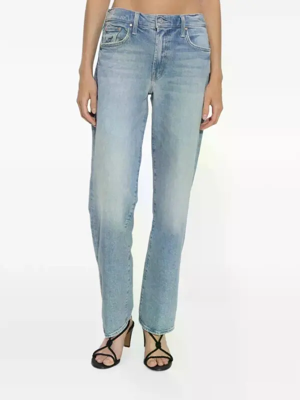 MOTHER Heart-patch Straight-leg Jeans
