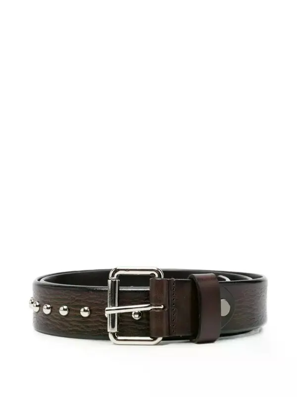 P.a.r.o.s.h Stud-embellished Grained Leather Belt