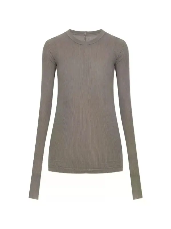 Rick Owens Ribbed-knit Long-sleeve T-shirt - Grey