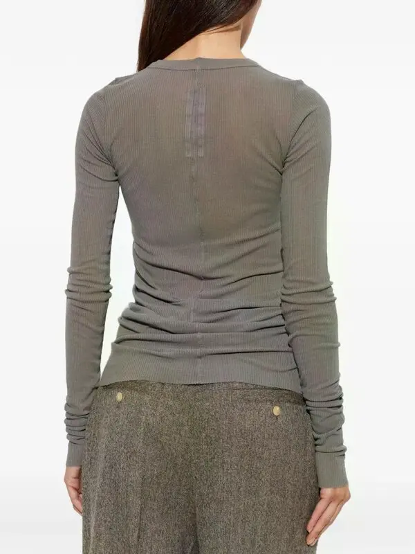 Rick Owens Ribbed Knit Long Sleeve T-shirt
