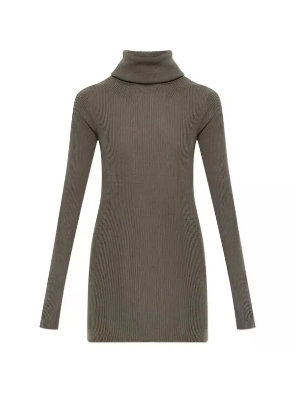 Rick Owens Tube Ribbed-knit Turtleneck Top