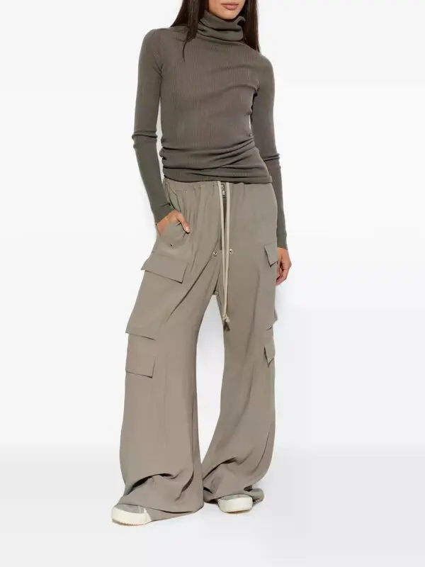Rick Owens Tube Ribbed-knit Turtleneck Top