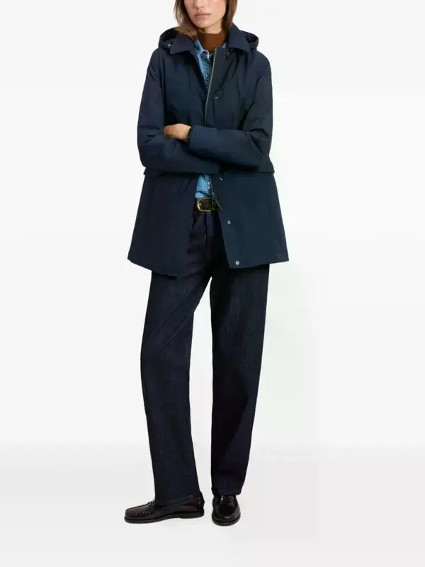 Woolrich Removable-hood Coat - Blue