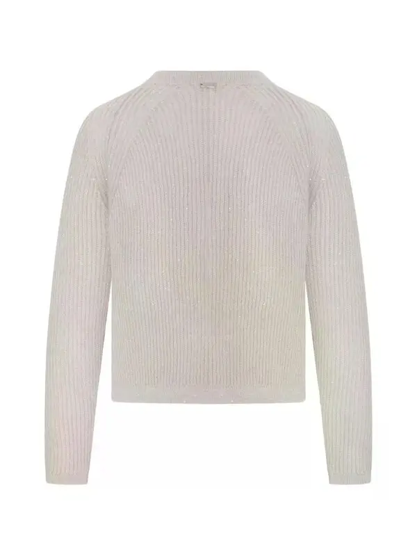Herno Ribbed-knit Sequin-embellished Sweater