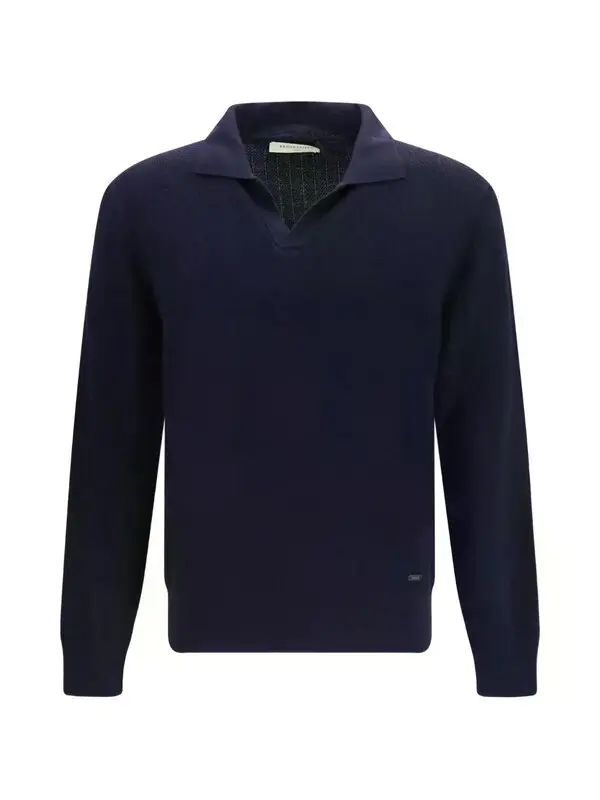 BROOKSFIELD Long Sleeve Knit Polo
