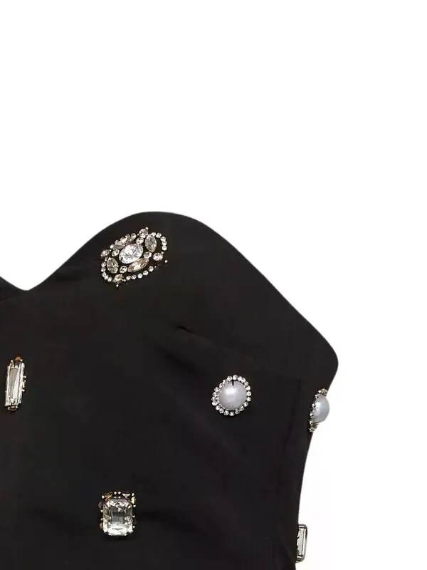 ALINA Crystal-embellished Strapless Top