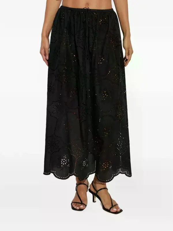 Matteau Broderie Anglaise Midi Skirt