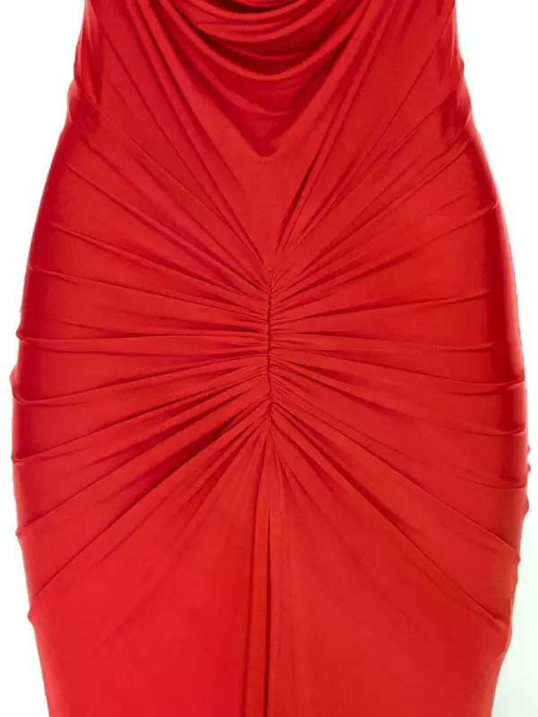 V:PM ATELIER Donna Ruched-detail Maxi Dress