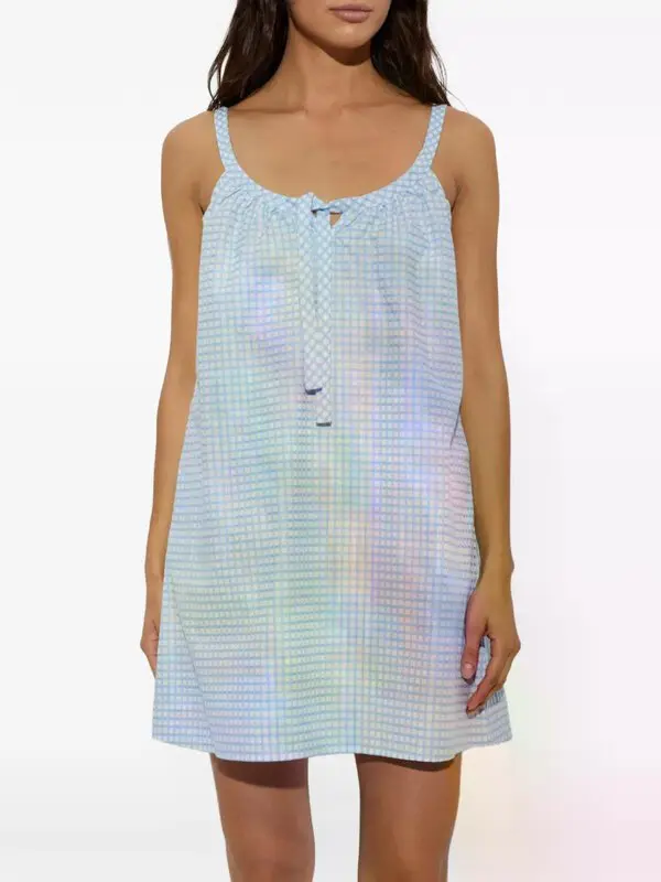 Posse Lila Gingham Tie-fastening Mini Dress