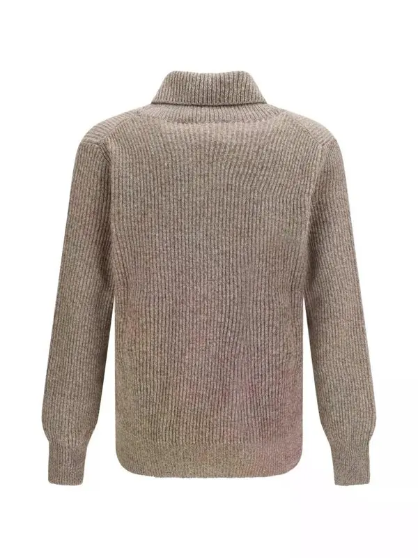 BROOKSFIELD Shawl-collar Ribbed-knit Cardigan