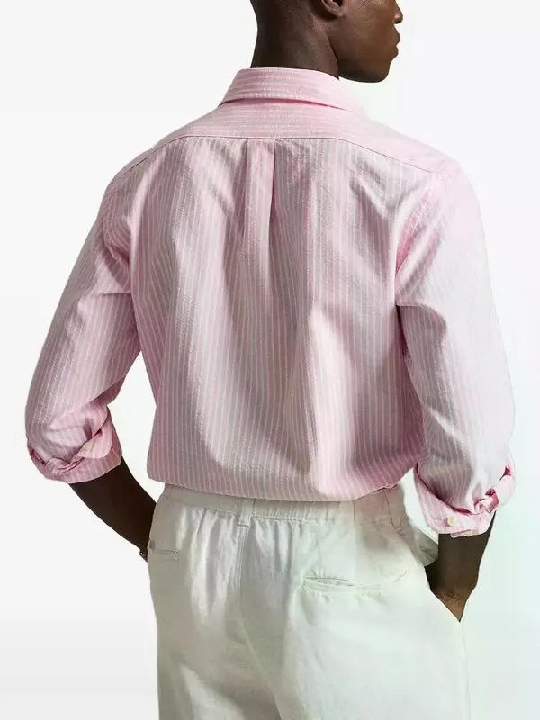Polo Ralph Lauren Custom Fit Seersucker Oxford Shirt - Pink