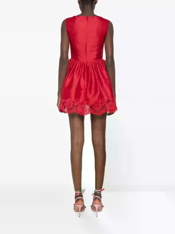 SELF-PORTRAIT Lace-trim Mini Dress