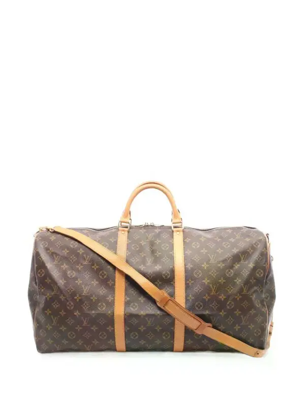 LOUIS VUITTON 1997 Keepall Bandoulière 60 Monogram Canvas Bag - Brown