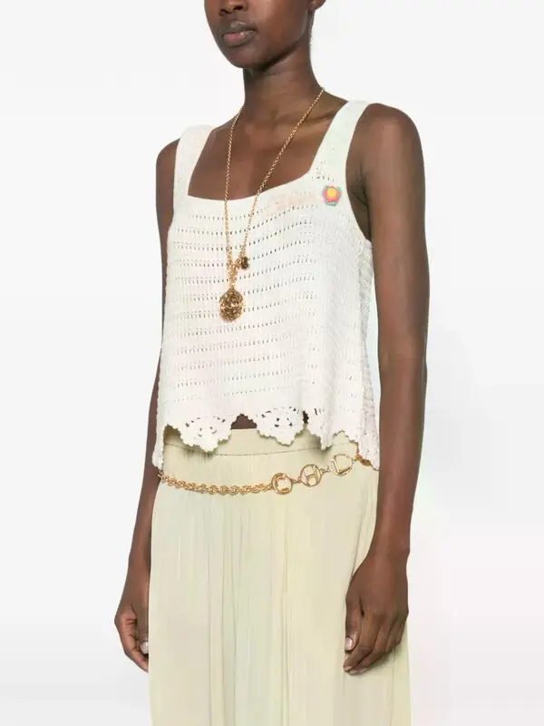 Chloé Crochet Scalloped Top