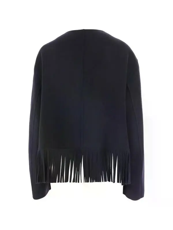 Carven Fringe-trimmed Double-breasted Jacket