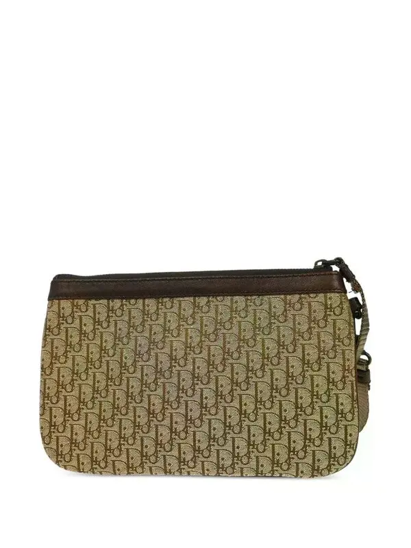 Dior Trotter Buckle Clutch Bag - Neutrals