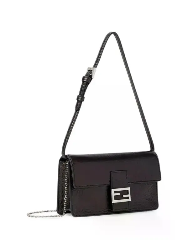 Fendi Tuve Logo-plaque Leather Wallet On Chain