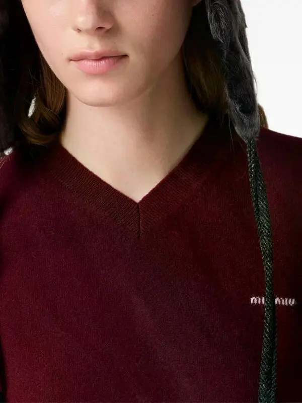 Miu Miu V-neck Wool Cardigan