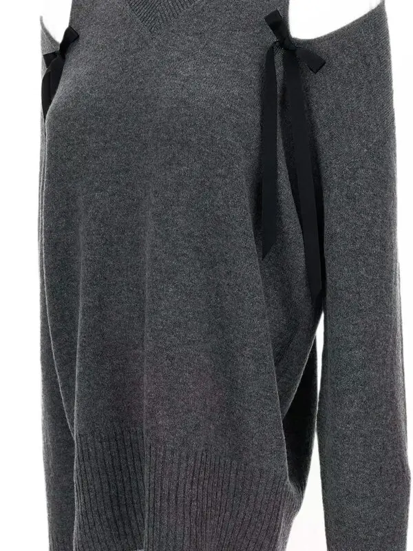 Simone Rocha Cut-out Bow-embellished Sweater
