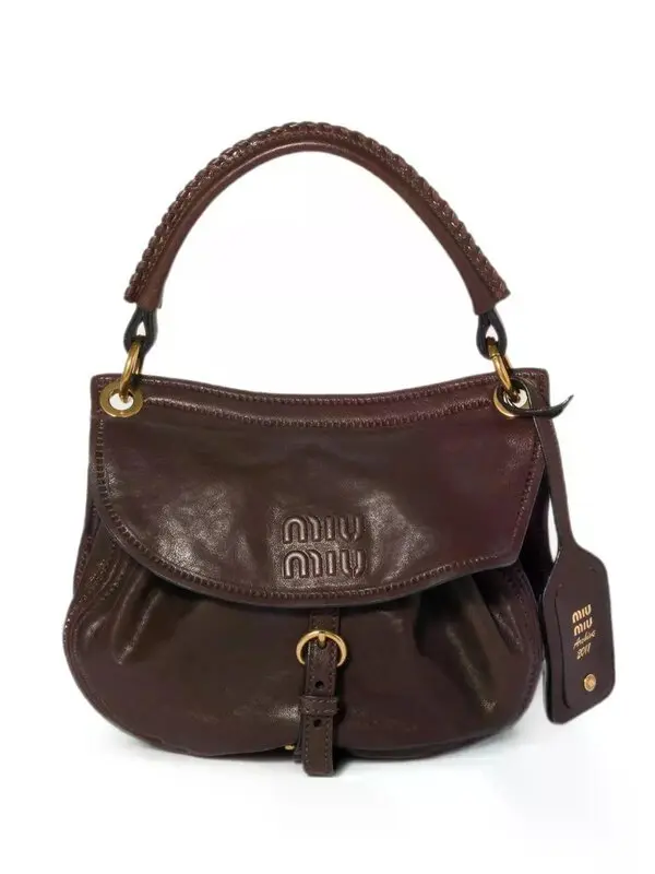 Miu Miu Rendez-vous Nappa Leather Bag - Brown