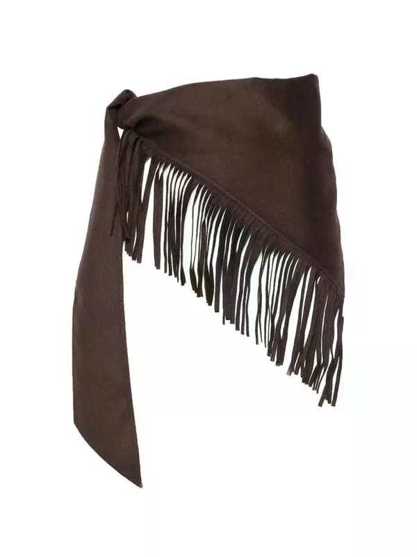 Carven Fringe-trim Scarf - Brown