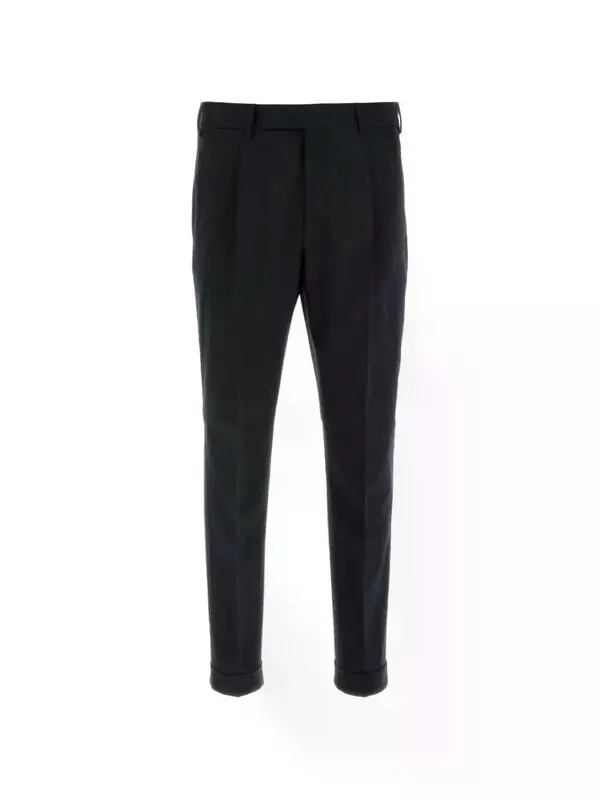 PT TORINO Pleated Wool Trousers - Blue