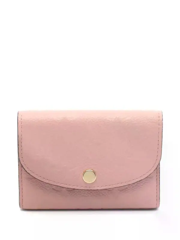 LOUIS VUITTON 2021 Rosary Monogram Empreinte Bi-fold Wallet - Pink
