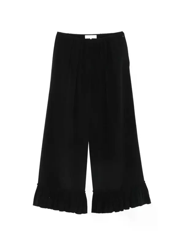 Chloé Ruffled Silk Crepe De Chine Trousers