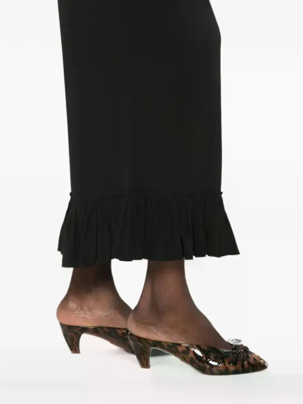Chloé Ruffled Silk Crepe De Chine Trousers