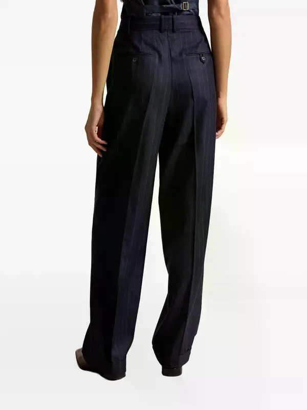 Polo Ralph Lauren Bacall Pinstriped Wool Trousers