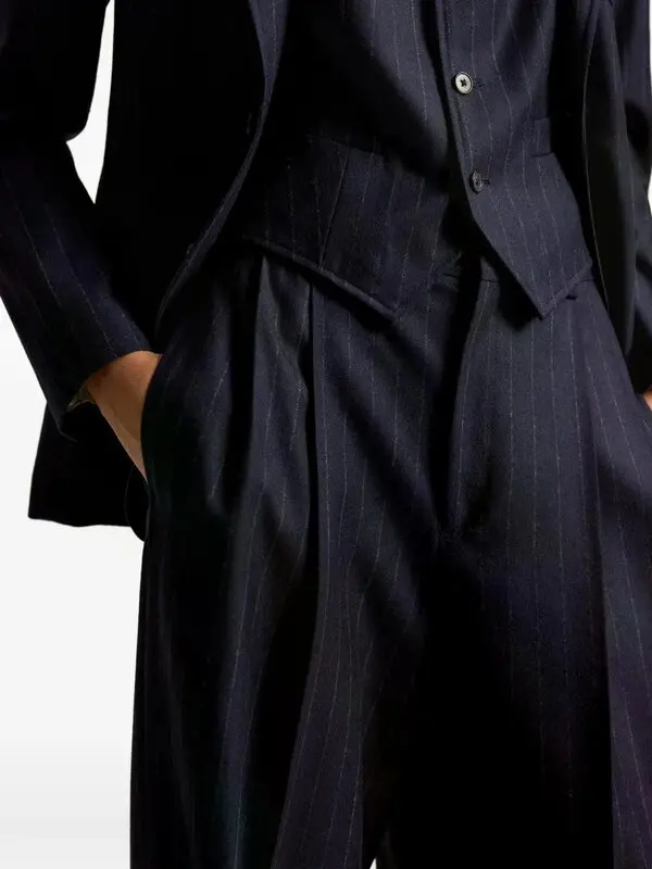 Polo Ralph Lauren Bacall Pinstriped Wool Trousers