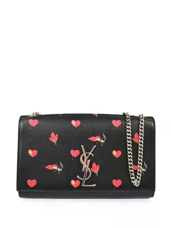 Saint Laurent 2010-2020s Heart Bolts Kate Cross Body Bag - Black