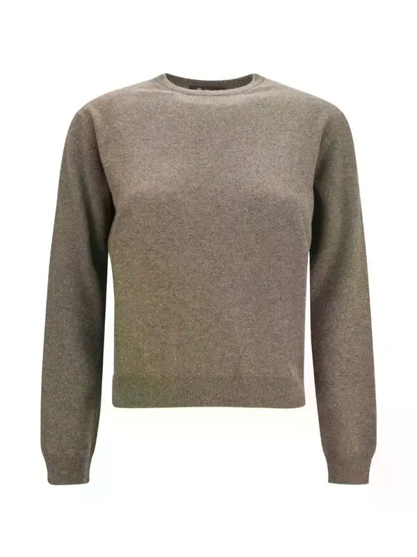 Loro Piana Crew-neck Ribbed-trim Sweater - Brown