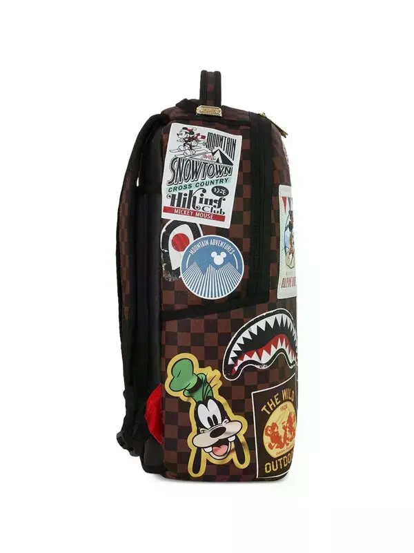 SPRAYGROUND Check-pattern Mickey Mouse-print Backpack