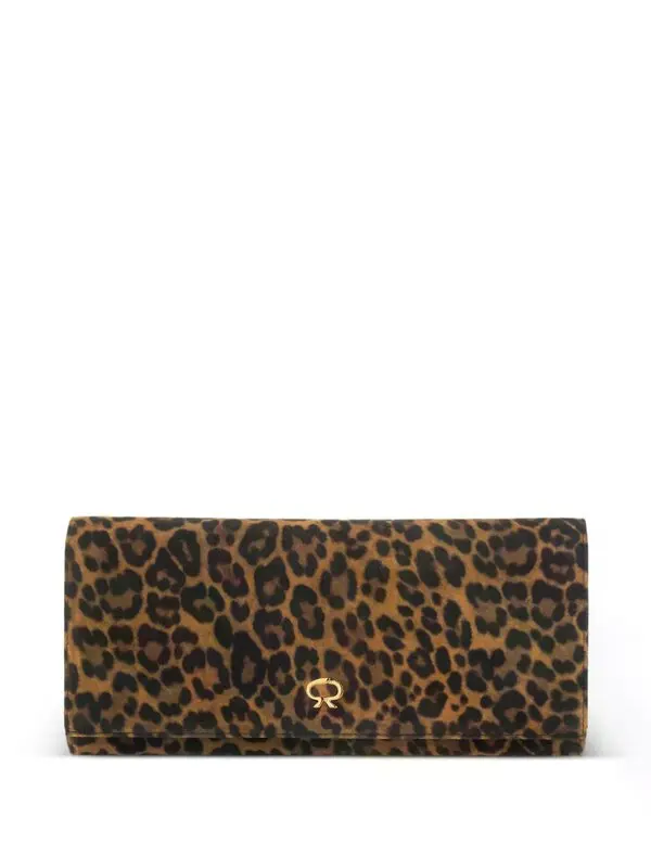 GIANVITO ROSSI Monica Leopard-print Clutch Bag