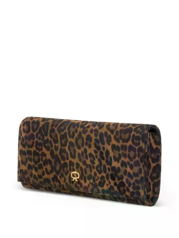 GIANVITO ROSSI Monica Leopard-print Clutch Bag