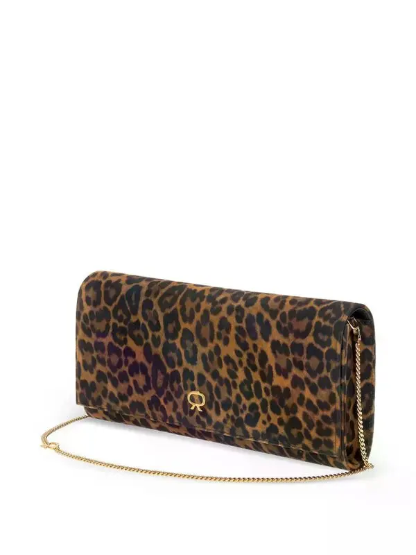 GIANVITO ROSSI Monica Leopard-print Clutch Bag