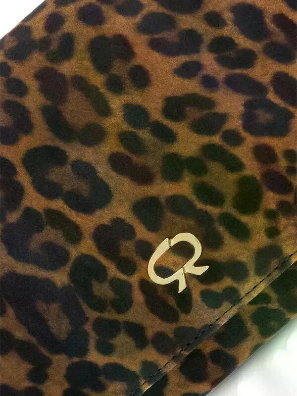 GIANVITO ROSSI Monica Leopard-print Clutch Bag