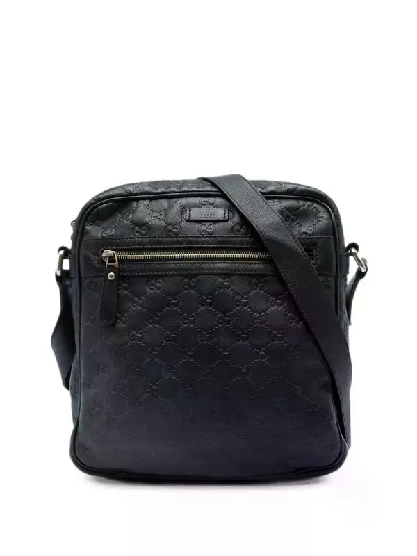 Gucci 2000-2015 Guccissima Crossbody Bag - Black