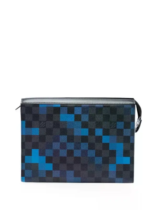 LOUIS VUITTON 2019 Damier Graphite Pixel Pochette Voyage Mm Clutch Bag
