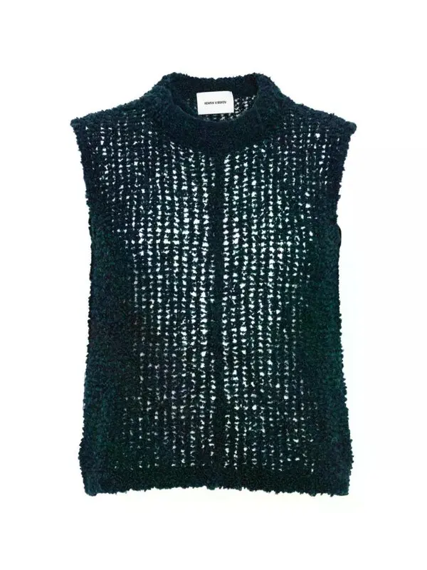Henrik Vibskov Amphi Open-knit Knitted Vest - Blue