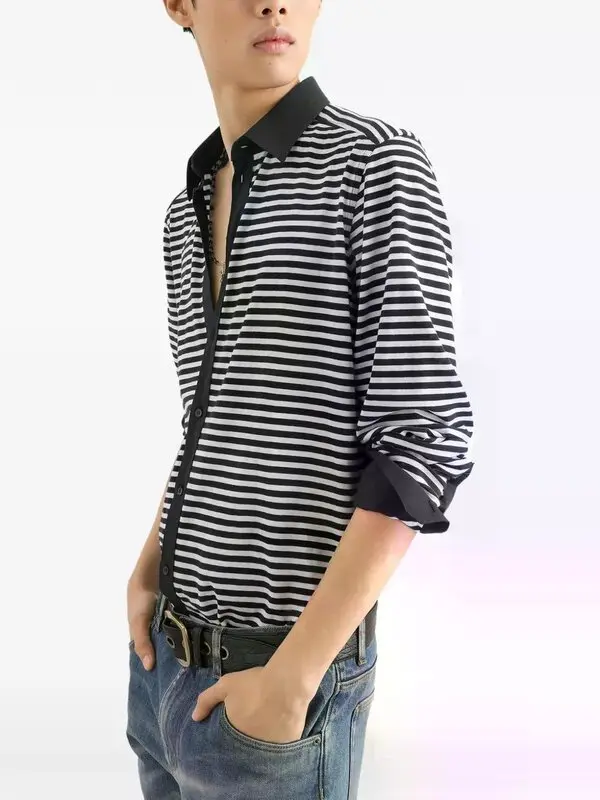 Dolce & Gabbana Striped Jersey Gold-shape Shirt