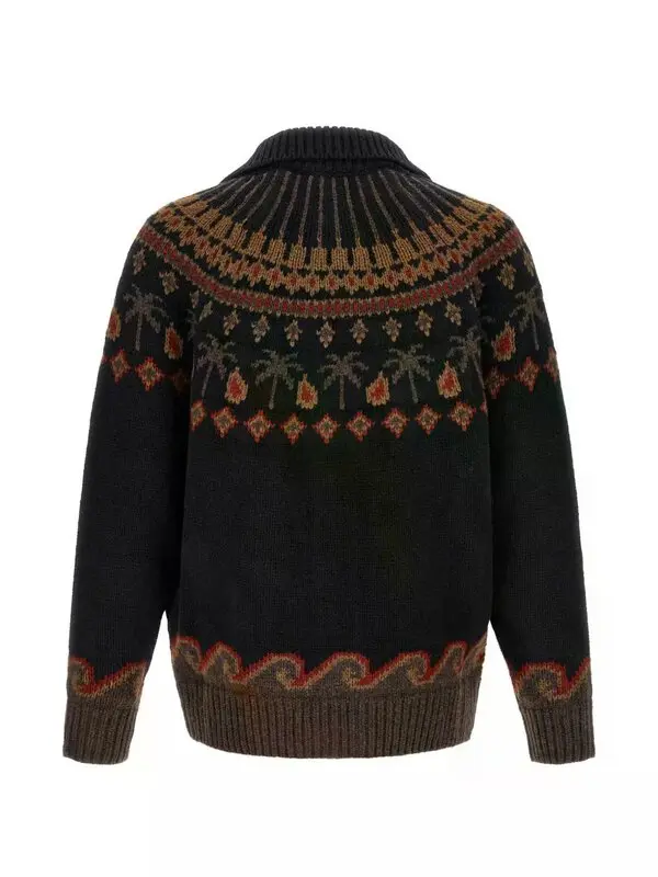 Alanui Fair Isle Jacquard-knit Cardigan