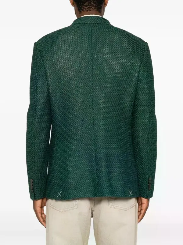 Etro Basket-weave Single-breasted Blazer