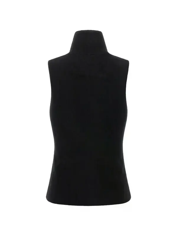 Extreme Cashmere Sleeveless High Neck Sweater - Black