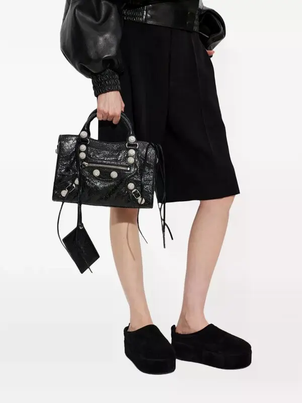 Balenciaga Le City Crystal-embellished Leather Tote Bag